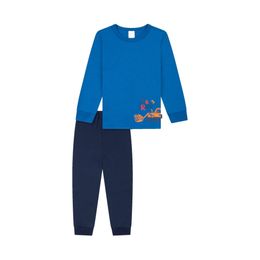Schiesser Langer Kinder-Pyjama - Jungen - Gr. 116 - dunkelblau