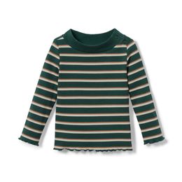 Tchibo - Rippshirt - M&auml;dchen - Gr. 110/116 - wei&szlig;/gestreift