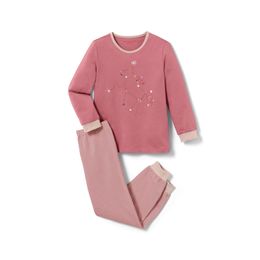 Tchibo - Kinder-Pyjama Einhorn - M&auml;dchen - Gr. 122/128 - dunkelrosa/print