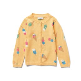 Tchibo - Kinder-Strickjacke - M&auml;dchen - Gr. 110/116 - gelb