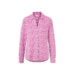 Tchibo - Blusenshirt mit Knopfleiste - Damen - Gr. S - wei&szlig;/print