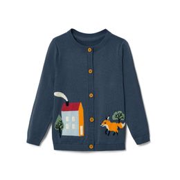 Tchibo - Kleinkind Strickjacke - Gr. 122/128 - blau