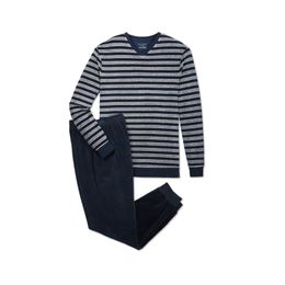 Tchibo - Nicki-Pyjama - Herren - Gr. M - dunkelblau/gestreift