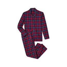 Tchibo - Flanell-Pyjama - Herren - Gr. M - bordeaux/kariert