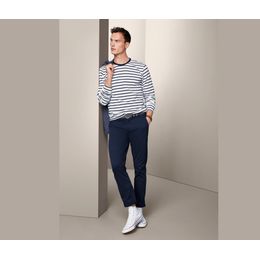 Tchibo - 2 Langarmshirts - Herren - Gr. S - dunkelblau/gestreift