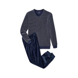 Tchibo - He.-Pyjama - Herren - Gr. M - dunkelblau/gestreift