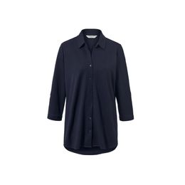 Tchibo - Piqu&eacute;-Jerseybluse - Damen - Gr. 46 - dunkelblau