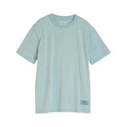 Tom Tailor Kinder-Basic-T-Shirt mit Acid-Wash-Optik - Jungen - Gr. 128 - blau-gr&uuml;n