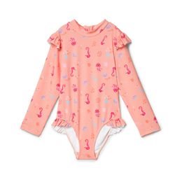 Tchibo - Kinder-Badeanzug mit UV-Schutzfaktor 50+ - Baby - Gr. 74/80 - koralle/print