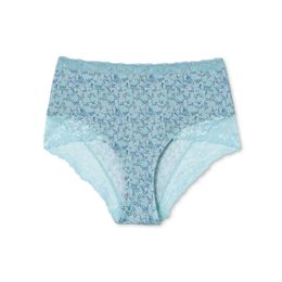Tchibo - Highwaist-Panty - Damen - Gr. L - t&uuml;rkis/gebl&uuml;mt