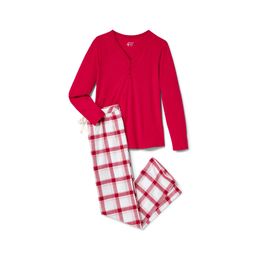 Tchibo - Flanell-Pyjama - Damen - Gr. XL - wei&szlig;