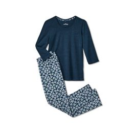 Tchibo - Pyjama - Damen - Gr. M - dunkelblau/print
