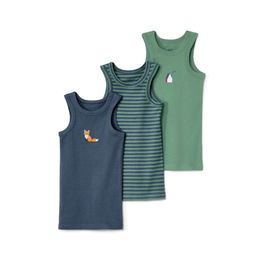 Tchibo - 3 Kinder-Unterhemden - Jungen - Gr. 134/140 - blau