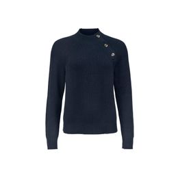 Tchibo - Strickpullover mit Knopfdetail - Gr. L - dunkelblau
