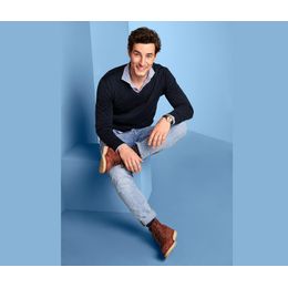 Tchibo - Pullover mit V-Ausschnitt - Herren - Gr. XL - dunkelblau