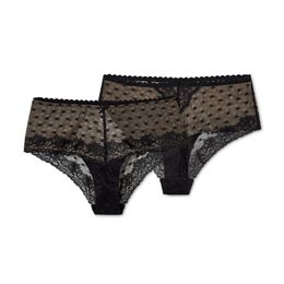 Tchibo - 2 Brazilslips - Damen - Gr. S - schwarz