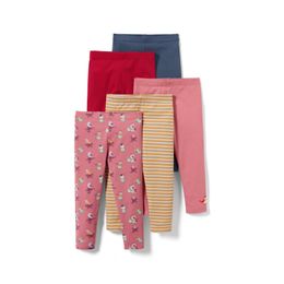 Tchibo - 5 Kinder-Leggings - Gr. 110/116 - blau