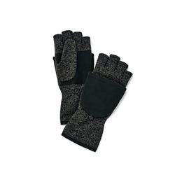 Tchibo - Strickfleece-Klappf&auml;ustlinge - Unisex - Gr. 6,5 - schwarz