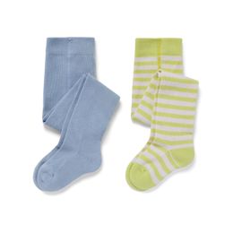 Tchibo - 2 Baby-und-Kleinkind-Strumpfhosen - Gr. 74/80 - hellblau
