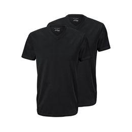 Tchibo - 2 T-Shirts mit V-Ausschnitt - Herren - Gr. XL - schwarz
