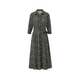 Tchibo - Florales Hemdblusenkleid - Damen - Gr. 36 - schwarz/gebl&uuml;mt