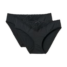 Tchibo - 2 Slips - Damen - Gr. M - schwarz