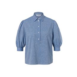 Tchibo - Hemdbluse in Leinenoptik - Damen - Gr. 48 - hellblau
