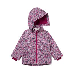 Tchibo - Kinder-Thermo-Regenjacke mit Fleecefutter - M&auml;dchen - Gr. 122/128 - rosa/gebl&uuml;mt