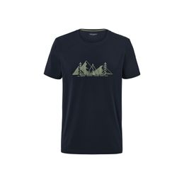 Tchibo - T-Shirt mit Print - Herren - Gr. S - dunkelblau/print