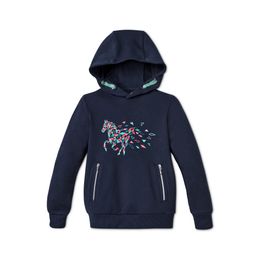 Tchibo - Kapuzen-Sweatshirt - M&auml;dchen - Gr. 170/176 - dunkelblau/print
