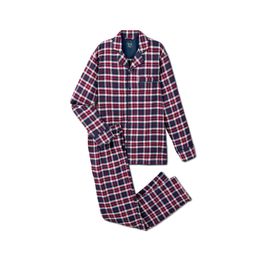 Tchibo - Flanell-Pyjama - Herren - Gr. XXL - wei&szlig;/kariert