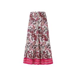 Tchibo - Maxirock - Damen - Gr. M - wei&szlig;/paisley
