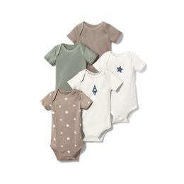 Tchibo - 5 Kurzarmbodys - Baby - Gr. 50/56 - blau