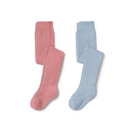 Tchibo - 2 Kinder-Strumpfhosen - Gr. 110/116 - hellblau