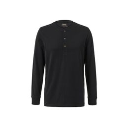 Tchibo - Langarm-Henley - Herren - Gr. M - schwarz