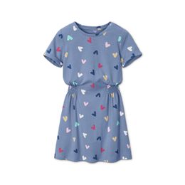 Tchibo - Jerseykleid - M&auml;dchen - Gr. 110/116 - blau/print