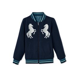 Tchibo - Wendbare M&auml;dchen-Collegejacke - M&auml;dchen - Gr. 170/176 - dunkelblau/print