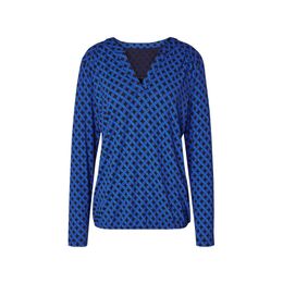 Tchibo - Bedrucktes Blusenshirt - Damen - Gr. M - dunkelblau/print