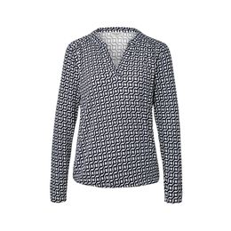 Tchibo - Bedrucktes Blusenshirt - Damen - Gr. S - dunkelblau/print