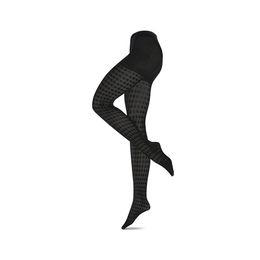 Tchibo - Gemusterte Feinstrumpfhose - Damen - Gr. XXL - schwarz