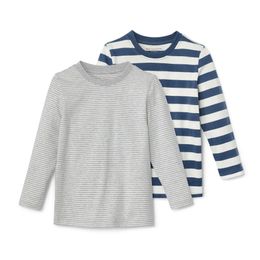 Tchibo - 2 Langarmshirts - Baby - Gr. 86/92 - blau