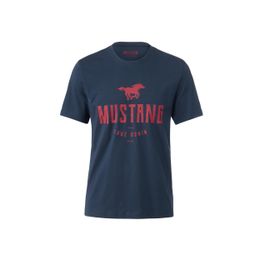 Tchibo - T-Shirt &raquo;Mustang&laquo; - Herren - Gr. XXL - dunkelblau/print