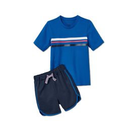 Tchibo - Shorty-Pyjama - Jungen - Gr. 146/152 - dunkelblau/print