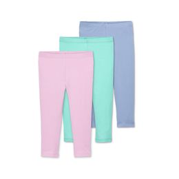 Tchibo - 3 Leggings - M&auml;dchen - Gr. 122/128 - blau/print