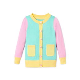 Tchibo - Strickjacke mit Bio-Baumwolle - M&auml;dchen - Gr. 122/128 - t&uuml;rkis