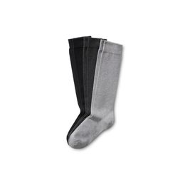 Tchibo - 3 Paar Damen-Kniestr&uuml;mpfe - Damen - Gr. 35-38 - dunkelgrau