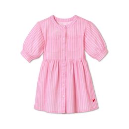 Tchibo - Web-Kleid - Baby - Gr. 86/92 - wei&szlig;/gestreift