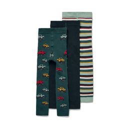 Tchibo - 3 Kinder-Frottee-Thermoleggings - Gr. 98/104 - dunkelblau