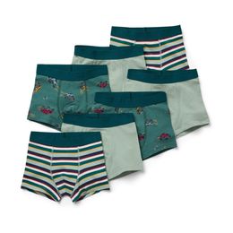 Tchibo - 7 Kinder-Slipboxer - Jungen - Gr. 86/92 - dunkelgr&uuml;n/print