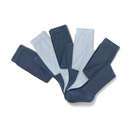 Tchibo - 5 Baumwoll-Strumpfhosen - Kinder - Gr. 122/128 - blau/gestreift